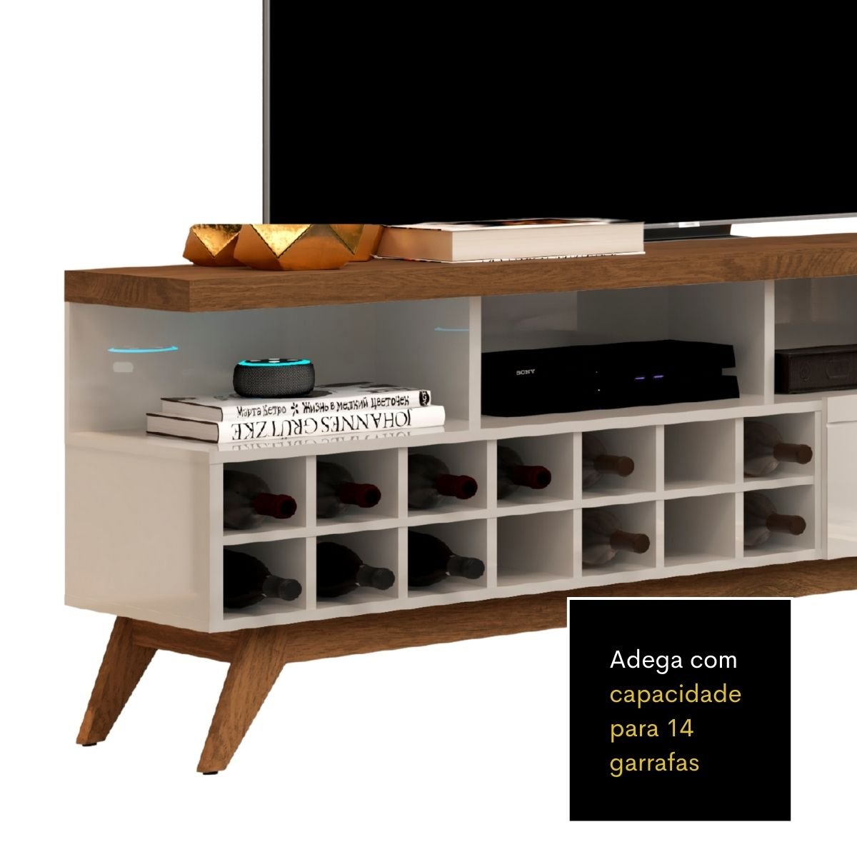 Rack para Sala Televisão até 55 Polegadas - Mod.2040 | MadeiraMadeira