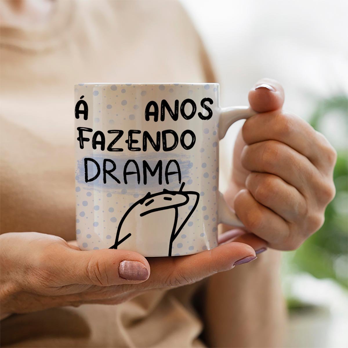 Caneca flork fazendo drama | MadeiraMadeira