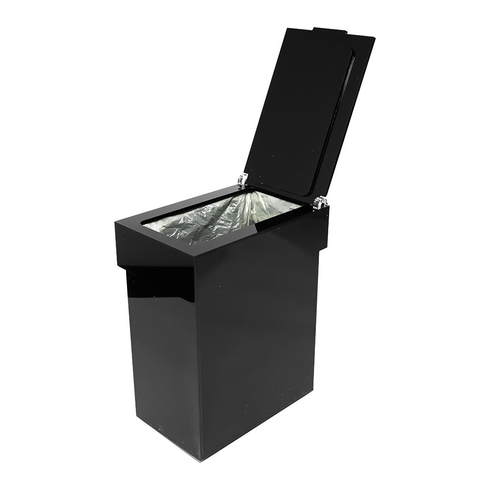 Lixeira Acrílico 6 Litros com Tampa e Abertura Vertical Centauri ...