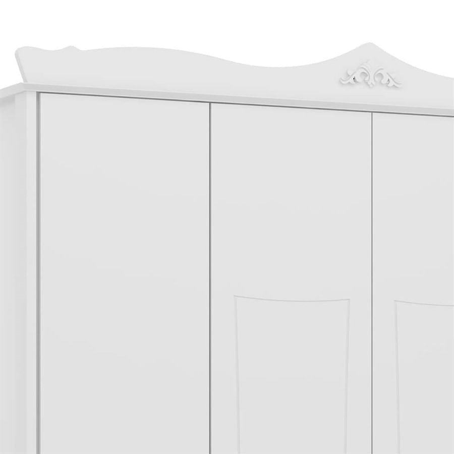 Guarda-roupa Maísa 100% MDF C/ 4 Portas Pintura Uv Laca Branco ...