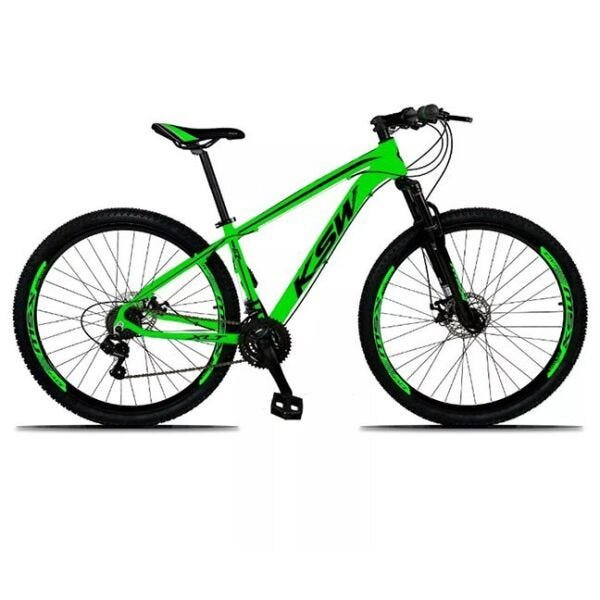 Bicicleta Aro 29 Ksw Xlt Aluminio Câmbios Shimano 21v Disco - Verde ...