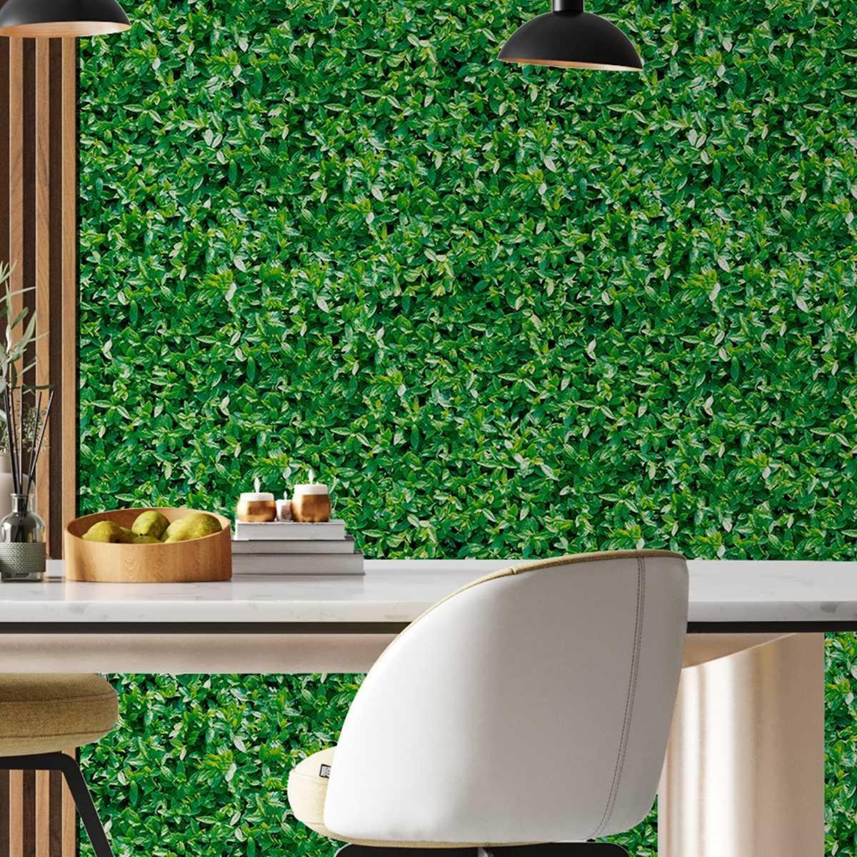 Papel de Parede Folhas Verde Tipo Hera Painel Vivo 3m | MadeiraMadeira