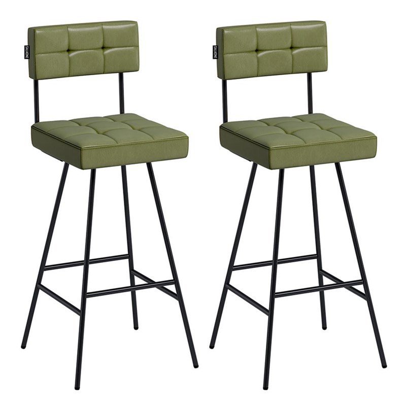 Kit 2 Banquetas Madri Alta 93cm Verde - Salaone | MadeiraMadeira