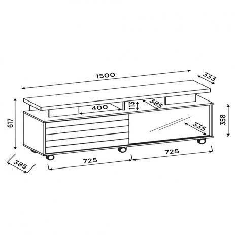 Rack para TV até 60 Polegadas com Espelho Ageo Branco Brilho | MadeiraMadeira