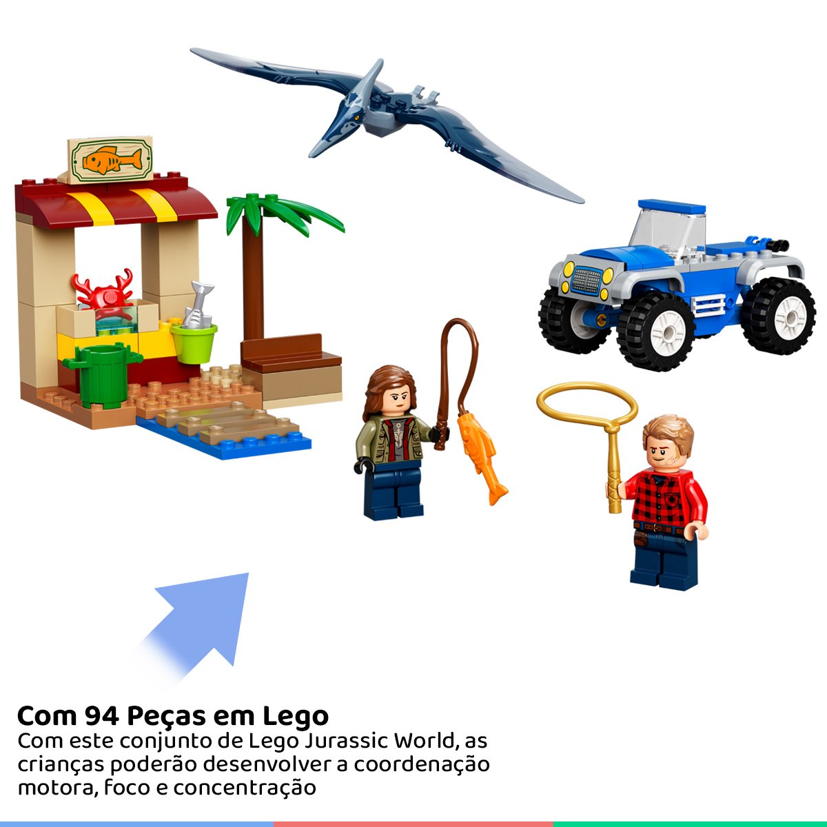 Brinquedo Lego Infantil Jurassic World Dominion Perseguição Do ...