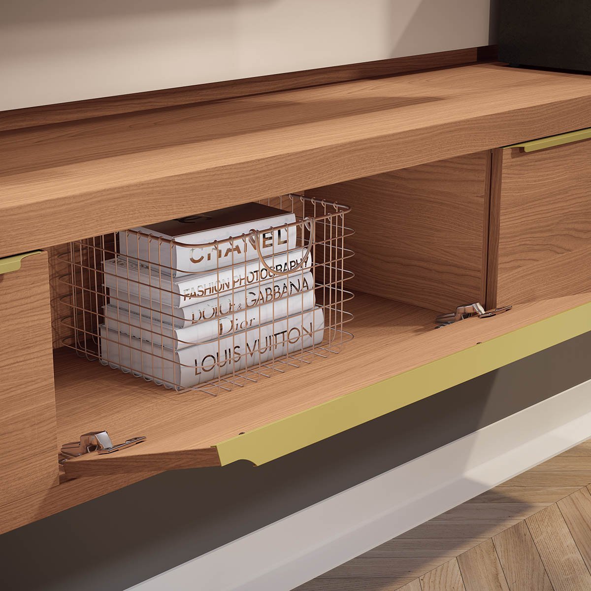 Painel Home Suspenso Splend Nature / Off White p/ TV até 70" 3 Portas e ...