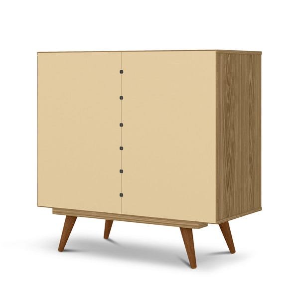 Aparador Retro Pet Catito Mel Freijo/Preto Ac | MadeiraMadeira