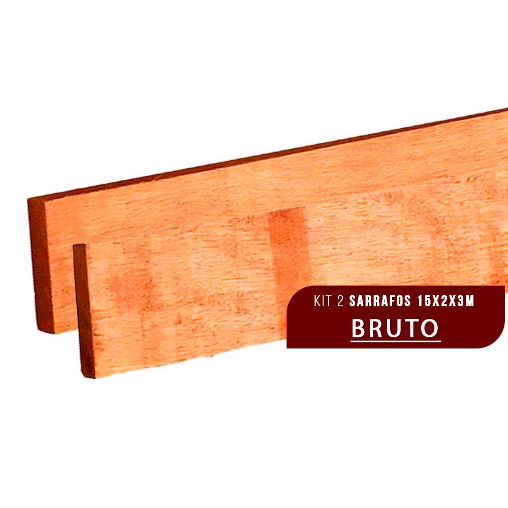 Kit 2 Sarrafos Cambará Tauari Perobinha Bruto 15x2x3m Central Norte ...