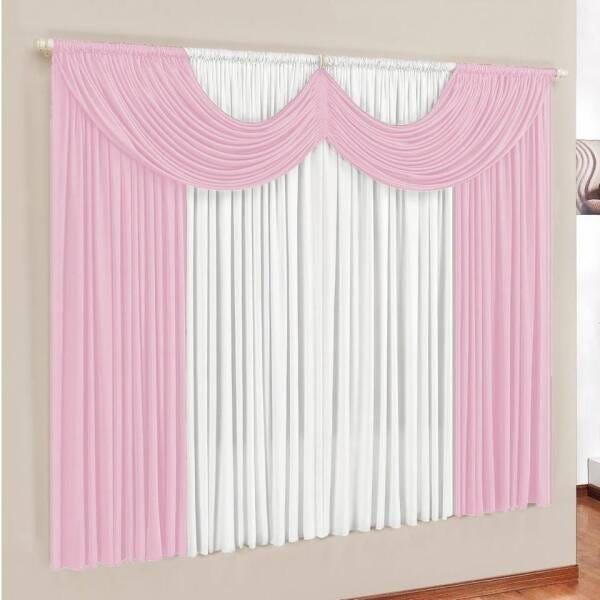 Cortina Paris - Tam 3,00 x 2,80 metros - Rosa | MadeiraMadeira