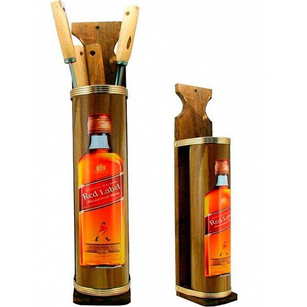 Porta Espetos de Churrasco Rústico - Whiskey Red Decor | MadeiraMadeira