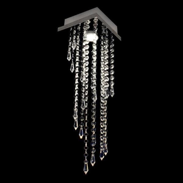 Lustre Acrílico Caracol Loures Quadrado 17A 17x17x45cm com Base Aço ...