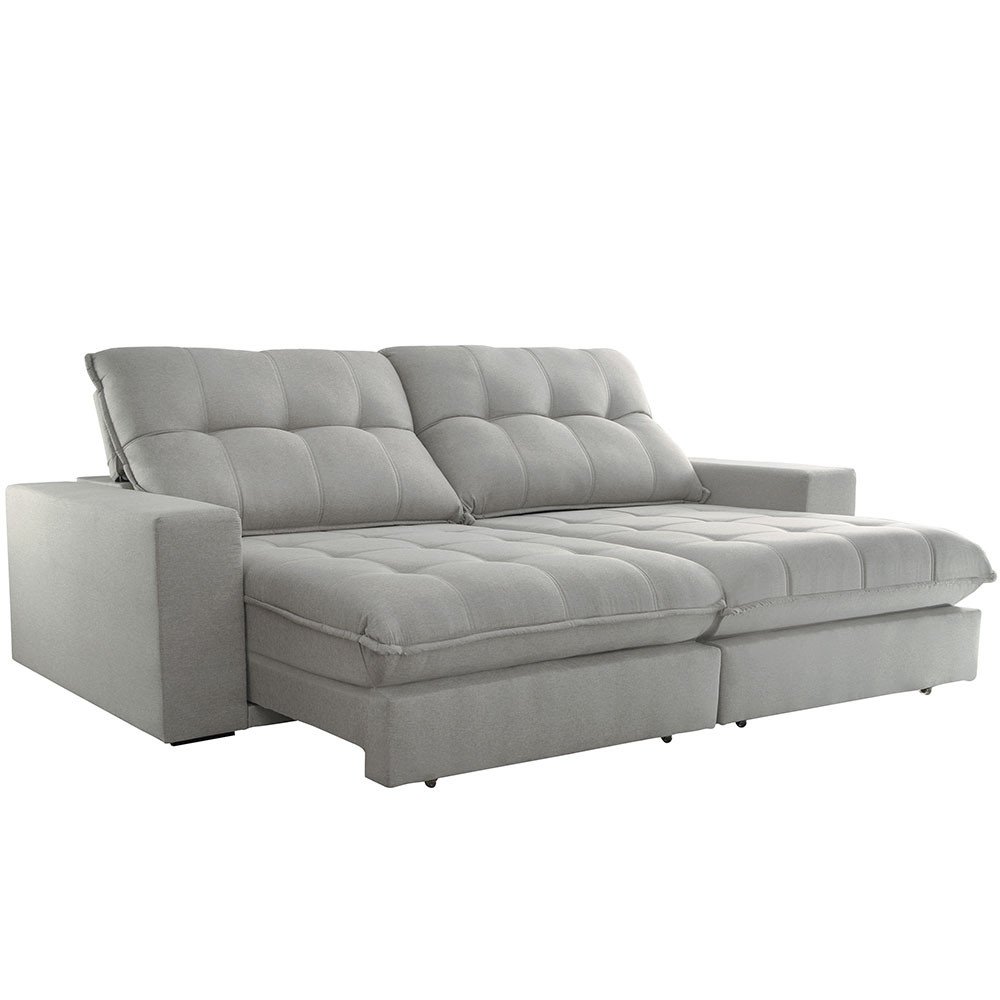 Sofa Retrátil Dublin 2,90m Mola Ensacada 05 Lugares Txr | MadeiraMadeira