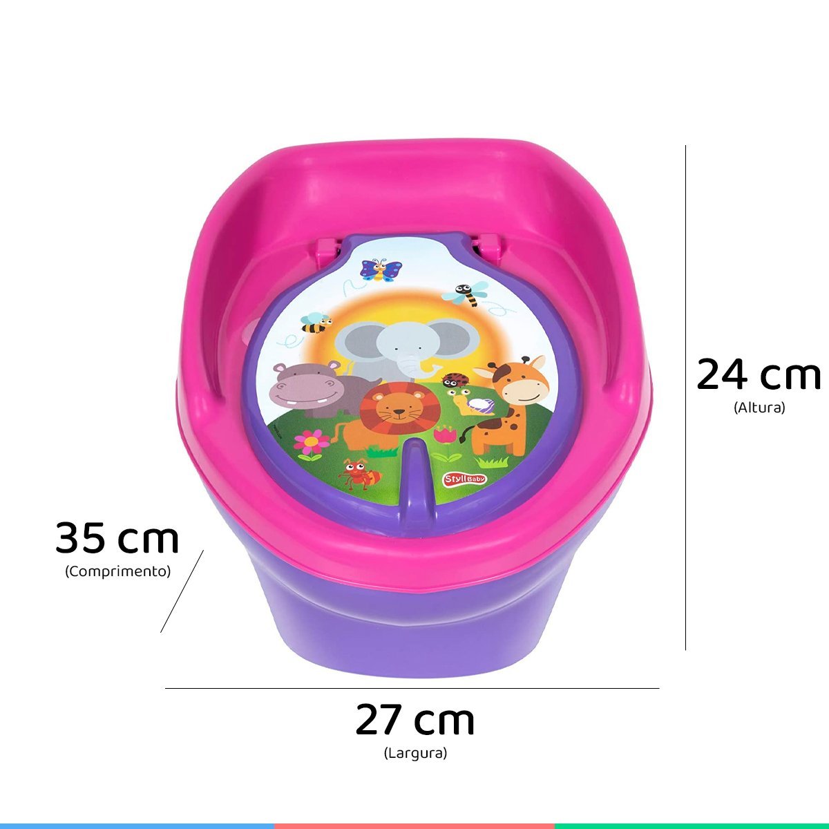 Troninho Infantil Peniquinho Bebê Penico Criança Até 23kg Privadinha ...