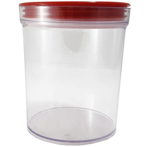 Pote Grande Tampa Hermética Para Mantimentos 3L Em Acrílico Vermelho ...