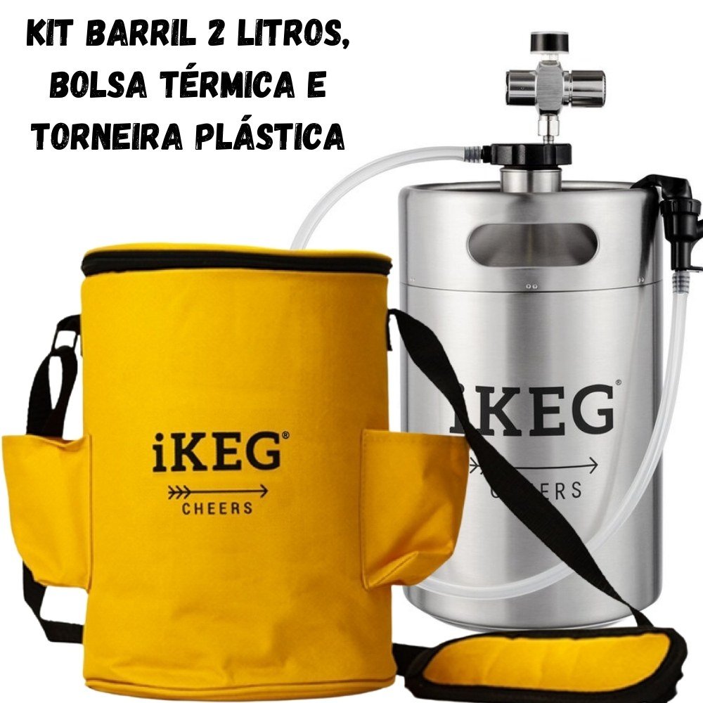 Kit Chopeira 2 L Inox Bolsa Térmica Ikeg + 6 Cápsulas | MadeiraMadeira