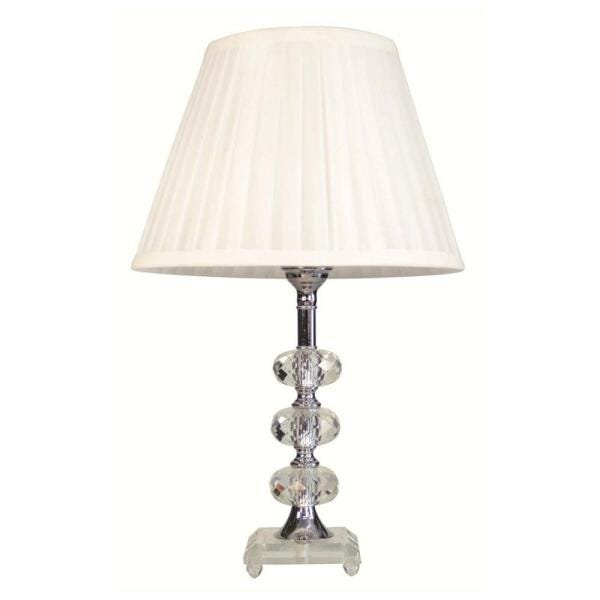 Abajur Cristal Vidro Mesa Decoração para Sala Quarto com Cúpula ...