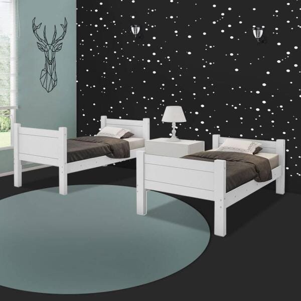 Beliche que vira 2 camas com toque relevo Framar Maria Clara Branca ...