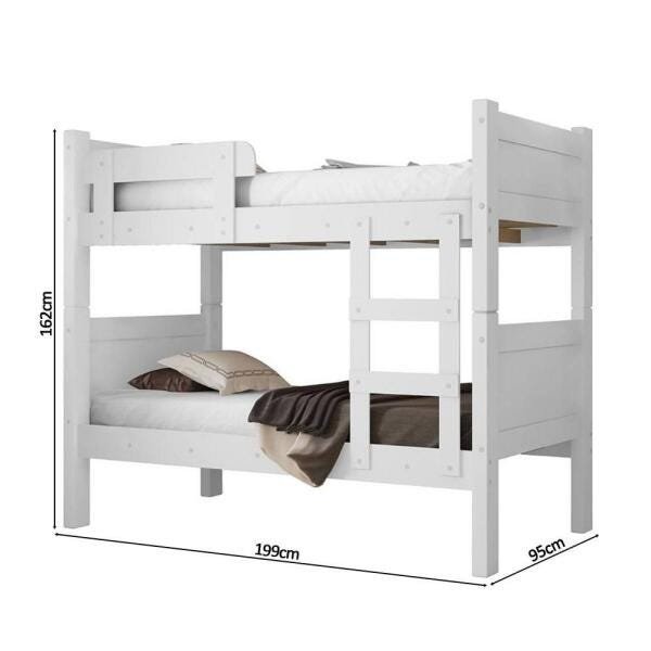 Beliche que vira 2 camas com toque relevo Framar Maria Clara Branca ...