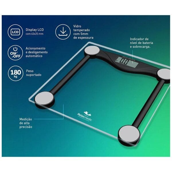 Balança Digital Relaxmedic Body Fit BD6122A | MadeiraMadeira