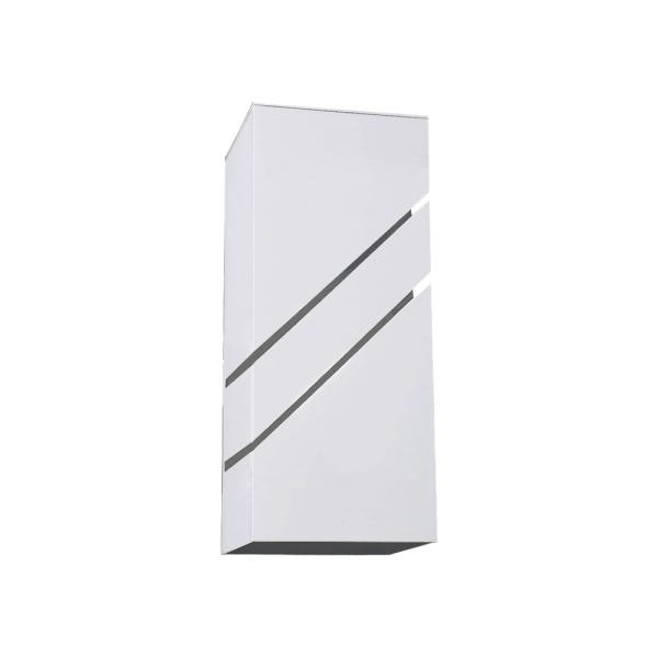 Arandela Madri Retangular C/Friso Diagonal Branca | MadeiraMadeira