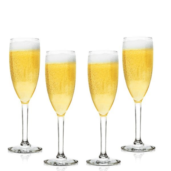 4 Taças Champagne Transparente Acrílico Transparente | MadeiraMadeira