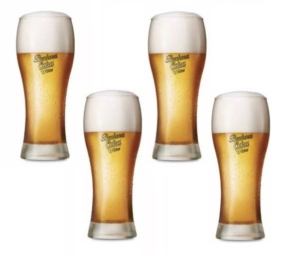 Kit de 4 Copos Cerveja Brahma Extra Weiss Importado 415 Ml Original ...
