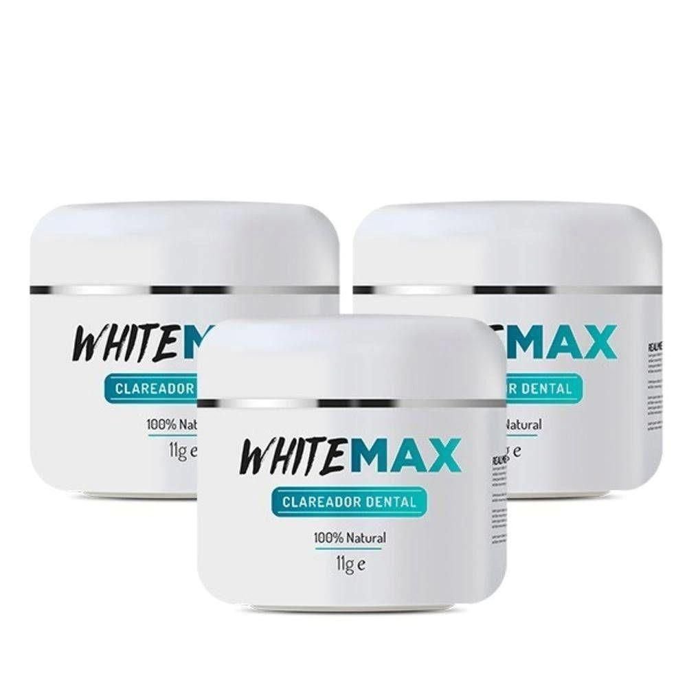 Kit Clareador Dental 3 Pote - Whitemax | MadeiraMadeira
