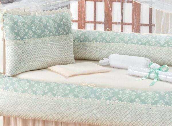 Kit Berço Provençal Verde 9 Peças | MadeiraMadeira