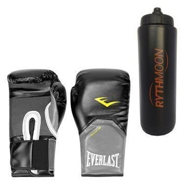 Kit Luva Boxe Elite Pro Style Everlast 12oz. (Preta) + Squeeze ...
