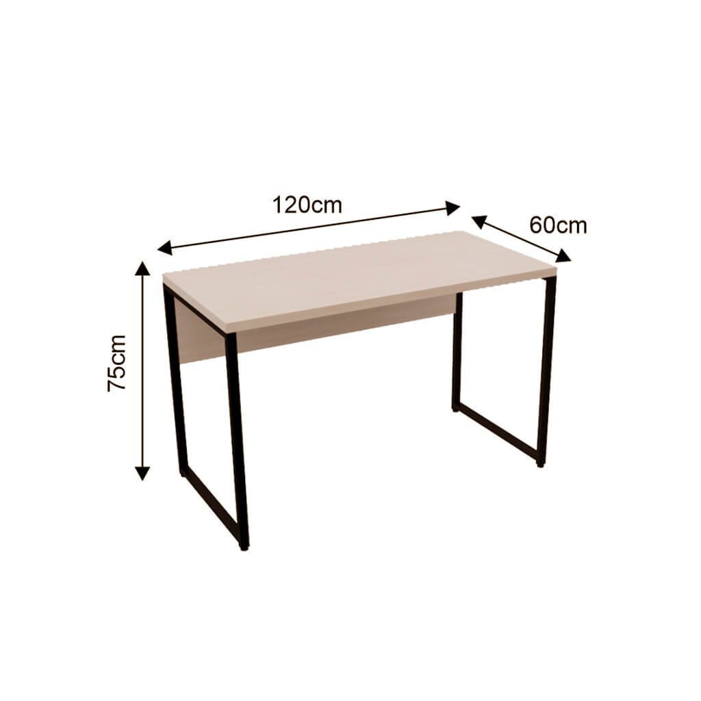Mesa para Escritório Retangular 120cm Carvalho | MadeiraMadeira