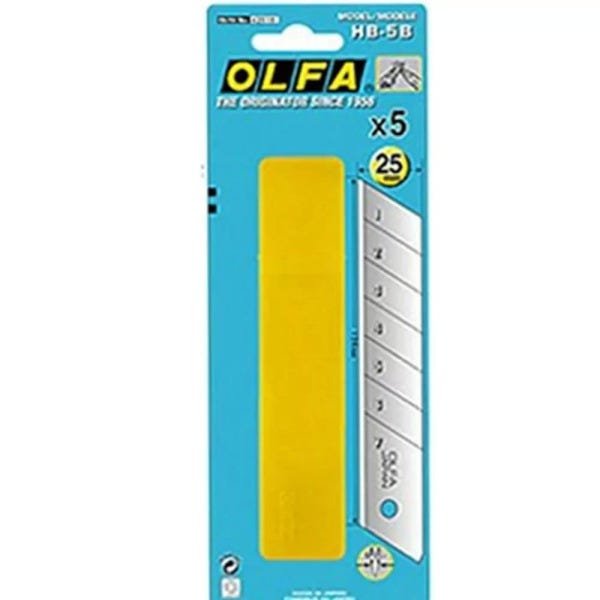 ESTOJO DE LAMINAS LARGAS PARA ESTILETE PROFISSIONAL HB-5B 25MM OLFA | MadeiraMadeira