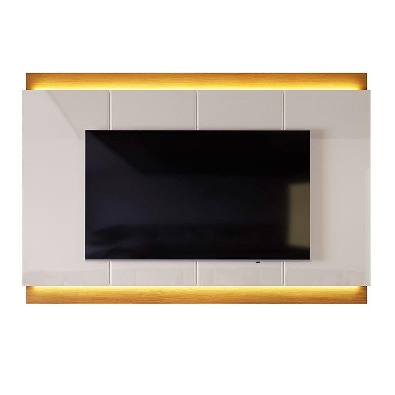 Painel para Tv 75 Polegadas com Led 207 Marrocos Lukaliam Tauari/off White | MadeiraMadeira