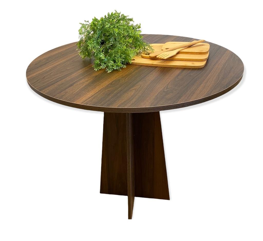 Mesa redonda para 4 lugares 90cm sala de jantar cozinha | MadeiraMadeira