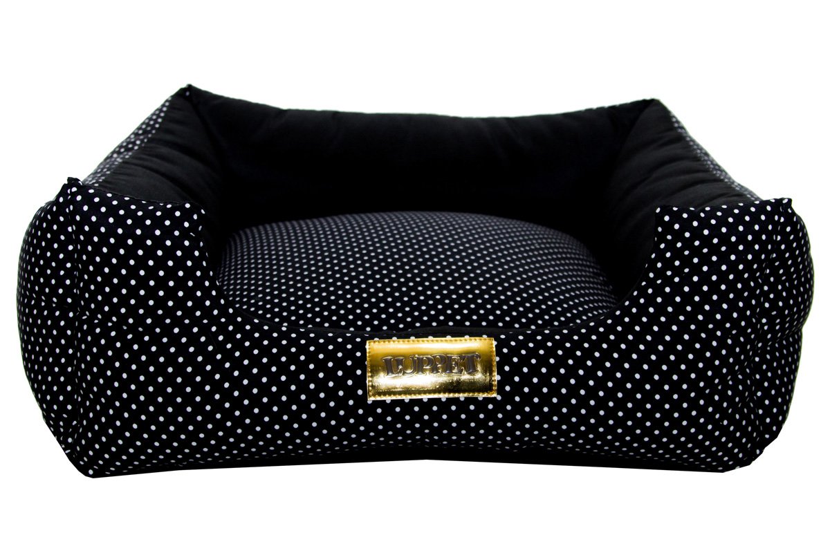 Cama Quadrada para Cachorro ou Gato Luppet Luxo Preto Poa GG ...