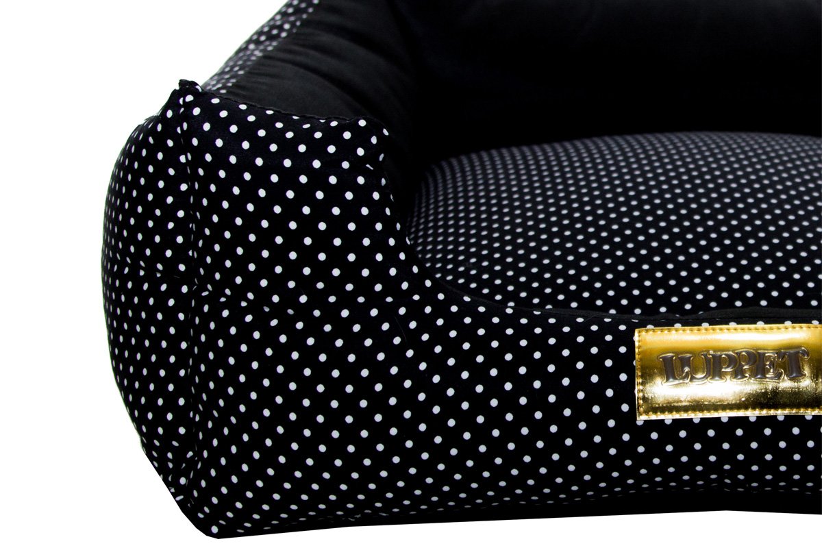 Cama Quadrada para Cachorro ou Gato Luppet Luxo Preto Poa GG ...