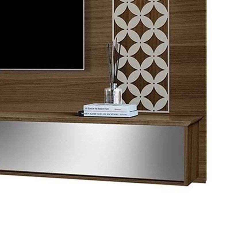 Painel Home para TV Versalio Amêndoa/Off White - PR Móveis | MadeiraMadeira