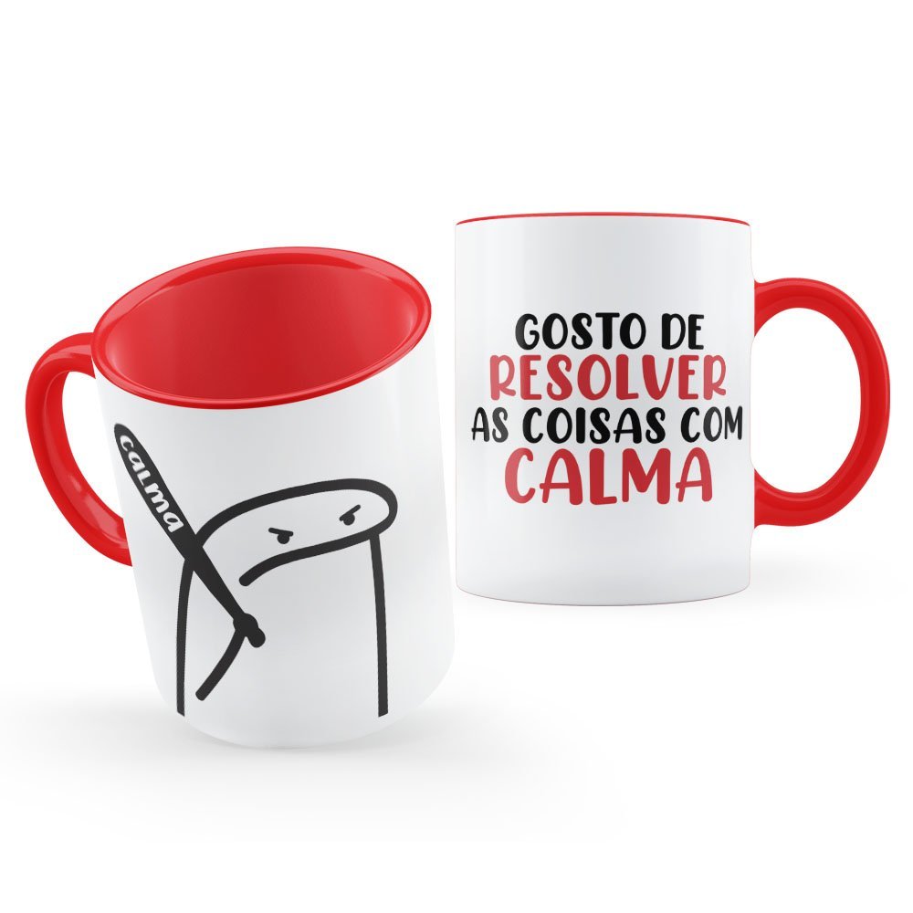 Caneca Flork Gosto de Resolver as Coisas com Calma | MadeiraMadeira