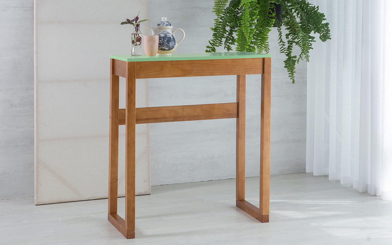 BANCADA GOURMET DE MADEIRA COM TAMPO MDF MACIÇO OLGA VERNIZ CAPUCCINO E ...