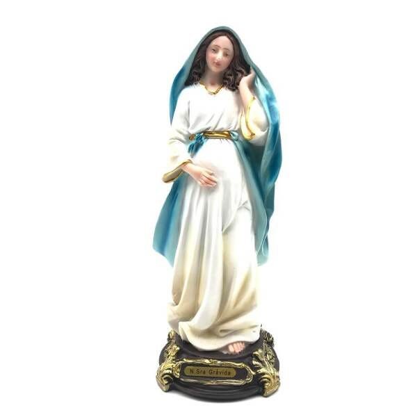 Imagem de Nossa Senhora Maria Grávida Resina 20 cm | MadeiraMadeira