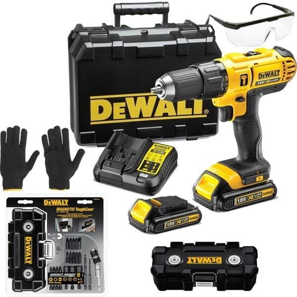 Parafusadeira furadeira 20v com maleta bivolt dcd776 dewalt ...