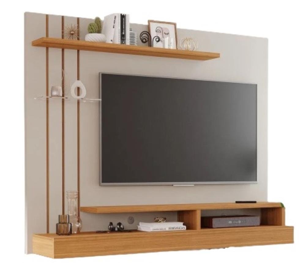 Painel Valencia Off White/Nature para TV até 50 Polegadas | MadeiraMadeira