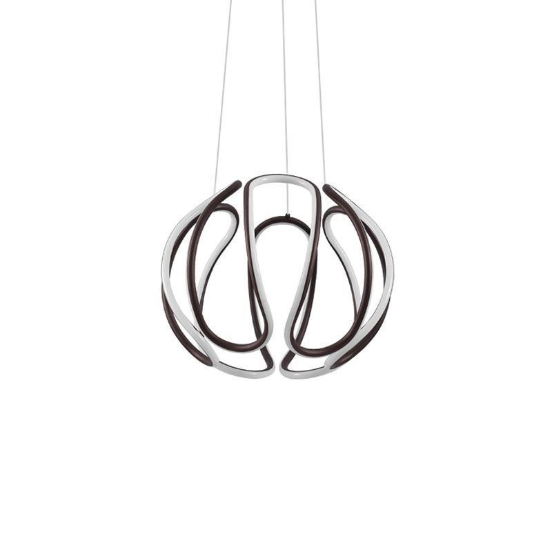 Lustre Pendente Nordecor Gaia D1396 Café Led Bivolt | MadeiraMadeira