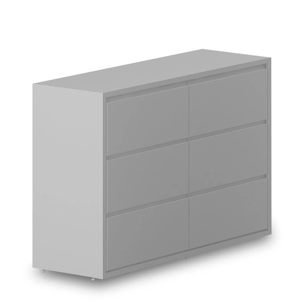 Cômoda Wood 6 Gavetas - Branco Abra Cadabra | MadeiraMadeira