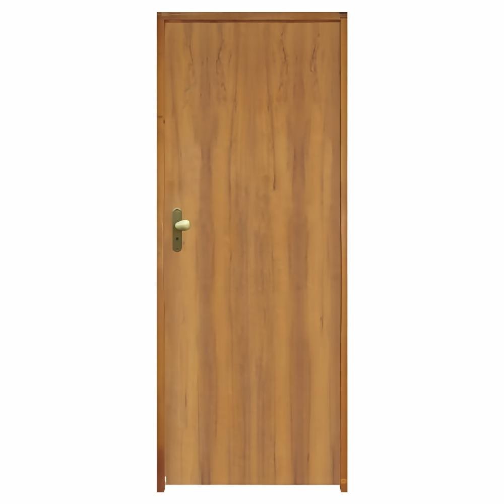 Porta de Madeira Lisa Imbuia Direito Batente 14 210x82cm Com Fechadura ...