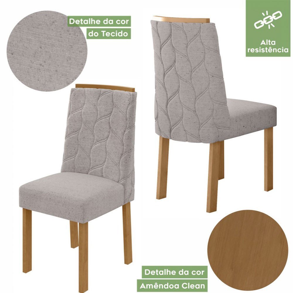 Conjunto 2 Cadeiras Astrid Móveis Lopas | MadeiraMadeira