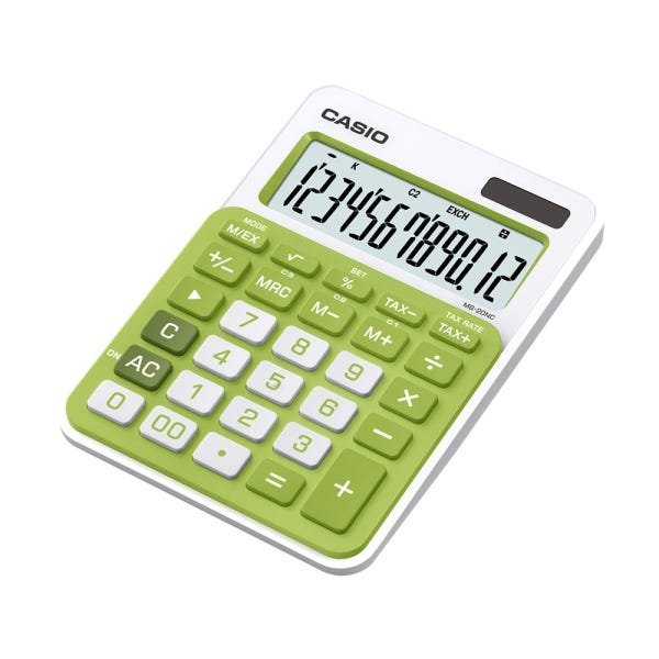 Calculadora Casio compacta mesa visor 12 dígitos MS-20NC-GN | MadeiraMadeira