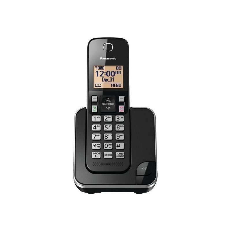Telefone sem Fio Panasonic Kx-Tgc360 - com Bina - Bivolt - Preto | MadeiraMadeira