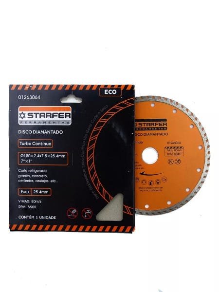 Disco Diamantado Turbo Starfer Eco 7 Polegadas | MadeiraMadeira