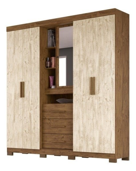 Guarda-Roupa Casal Painel Giratório Eldorado Castanho Avelã ...