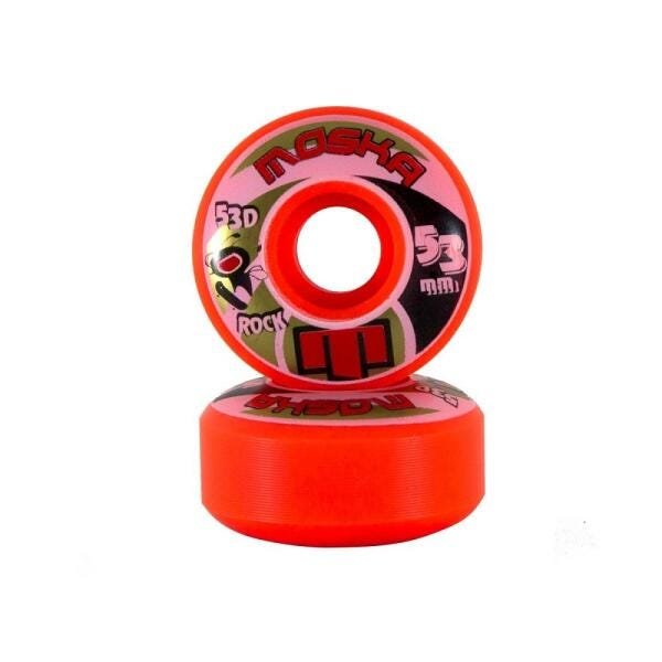 Rodas Moska Rock 53mm 53D 4 Unidades Skate Street Mini Ramp ...